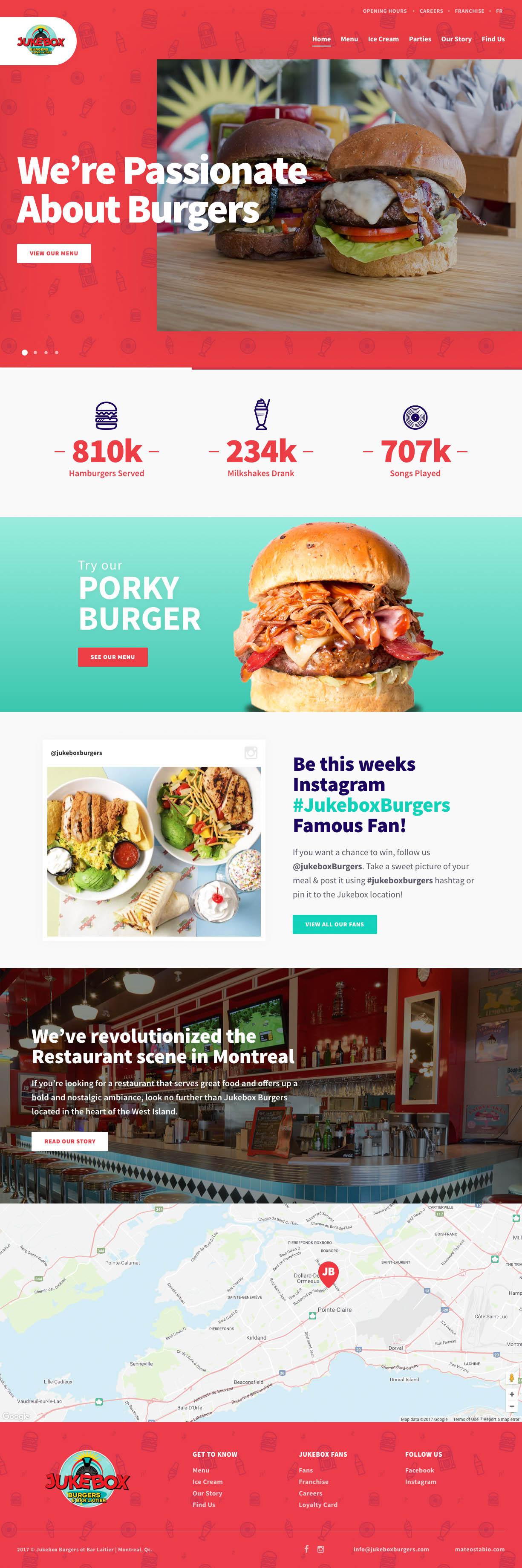 Jukebox Burgers - Website Design & Social Media | CappStudio™